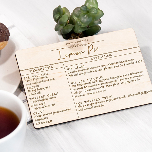 Custom Recipe Card - Moms Birthday Gift from Daughter
