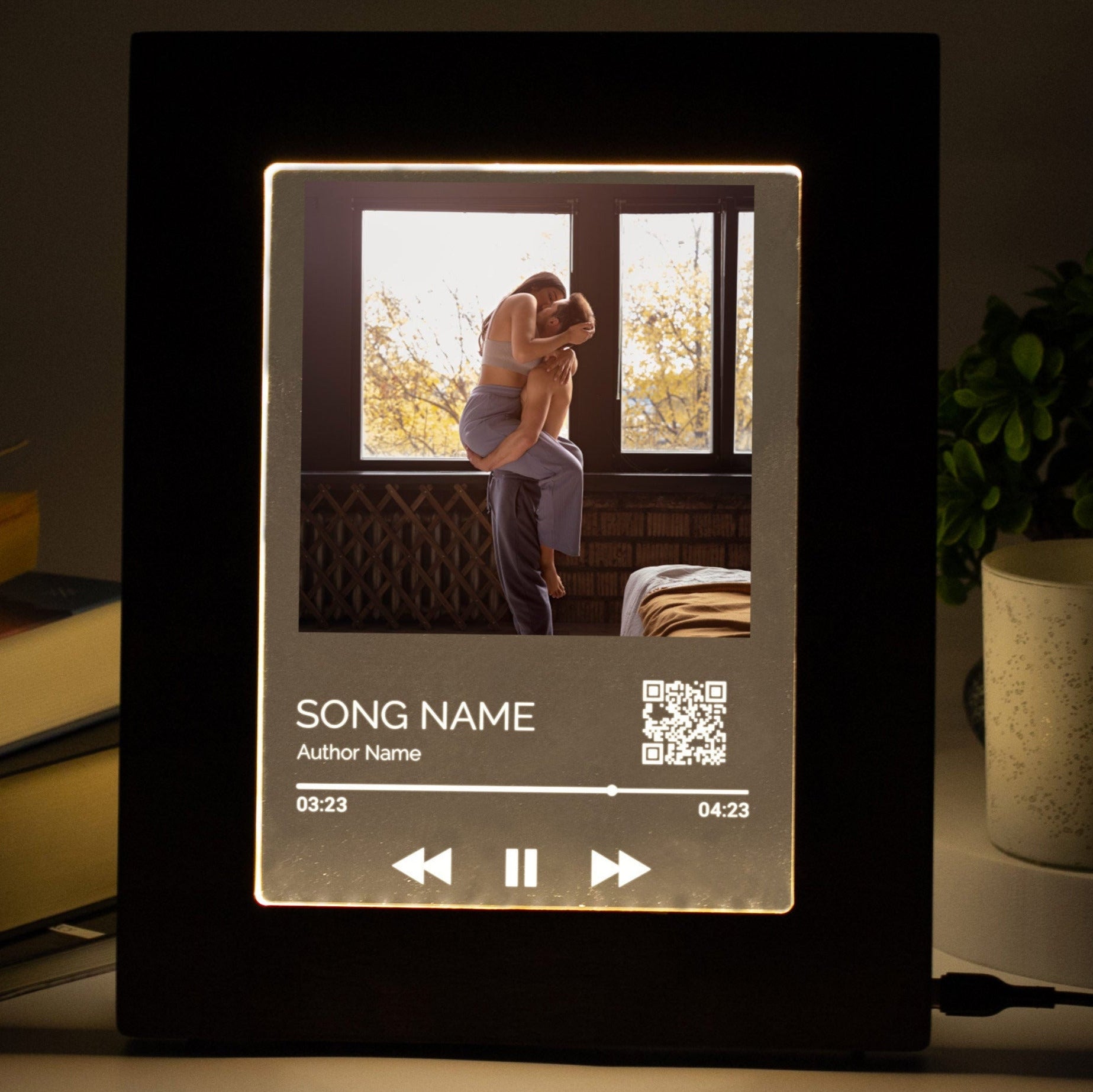 Wedding Photo Frame - Custom Light Up Frame with Family Photo