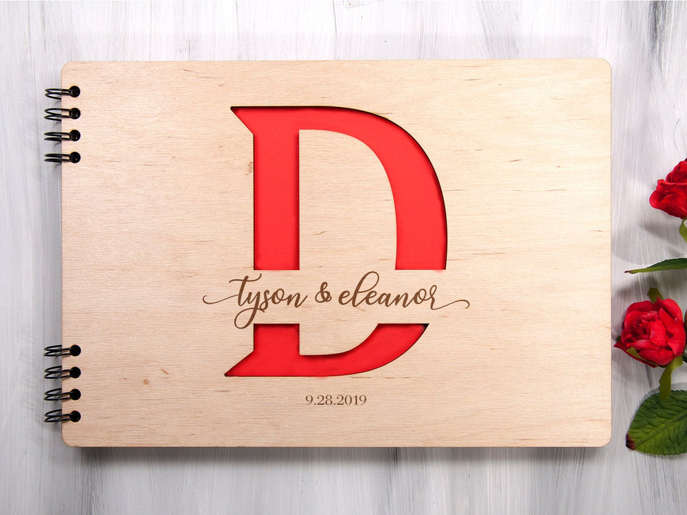 Personalized Wedding Monogram Guestbook - Alternative Wedding Guestboo